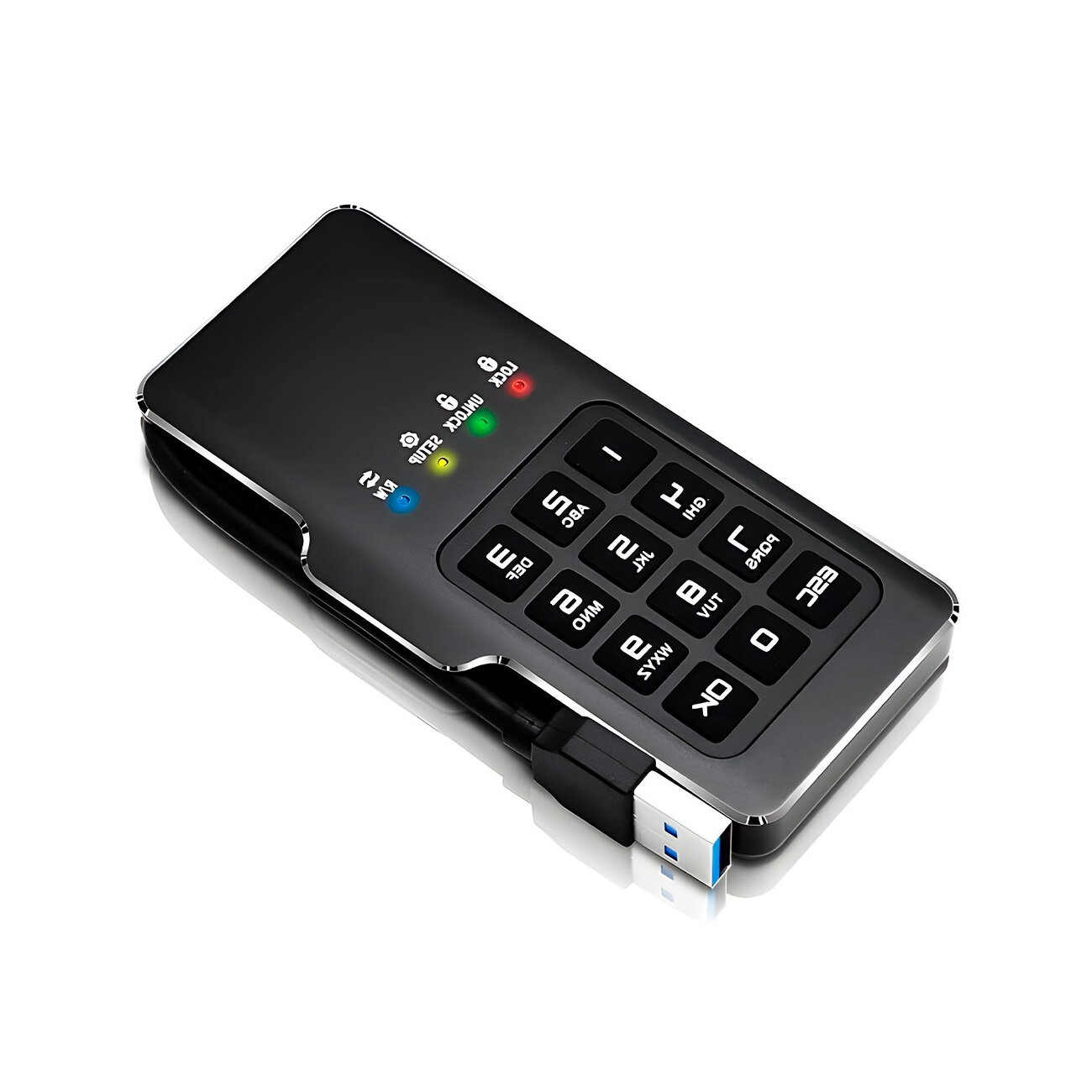 Защищенные usb диск носители даталок 256 GB М2 PRO защищенный флеш накопитель. 256-битное шифрование по AES-256.