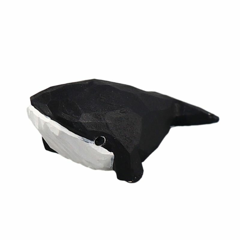 Деревянная скульптура животного ручной работы из массива дерева, поделки, орнамент, декор для украшения стола, детский креативный подарок на день рождения