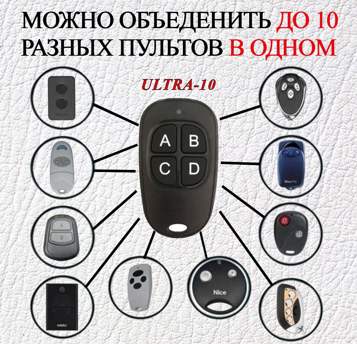 ULTRA-10 пульт смарт-дубликатор для ворот и шлагбаумов 433 МГц