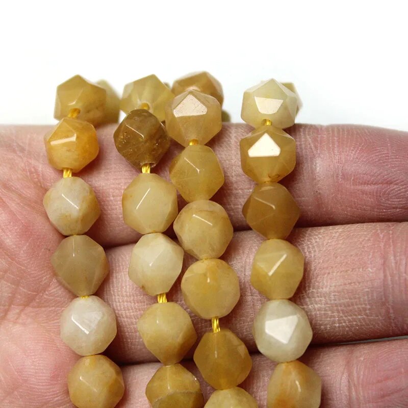 Жёлтые авантюриновые бусины Youth Cadence 8mm approx 46beads