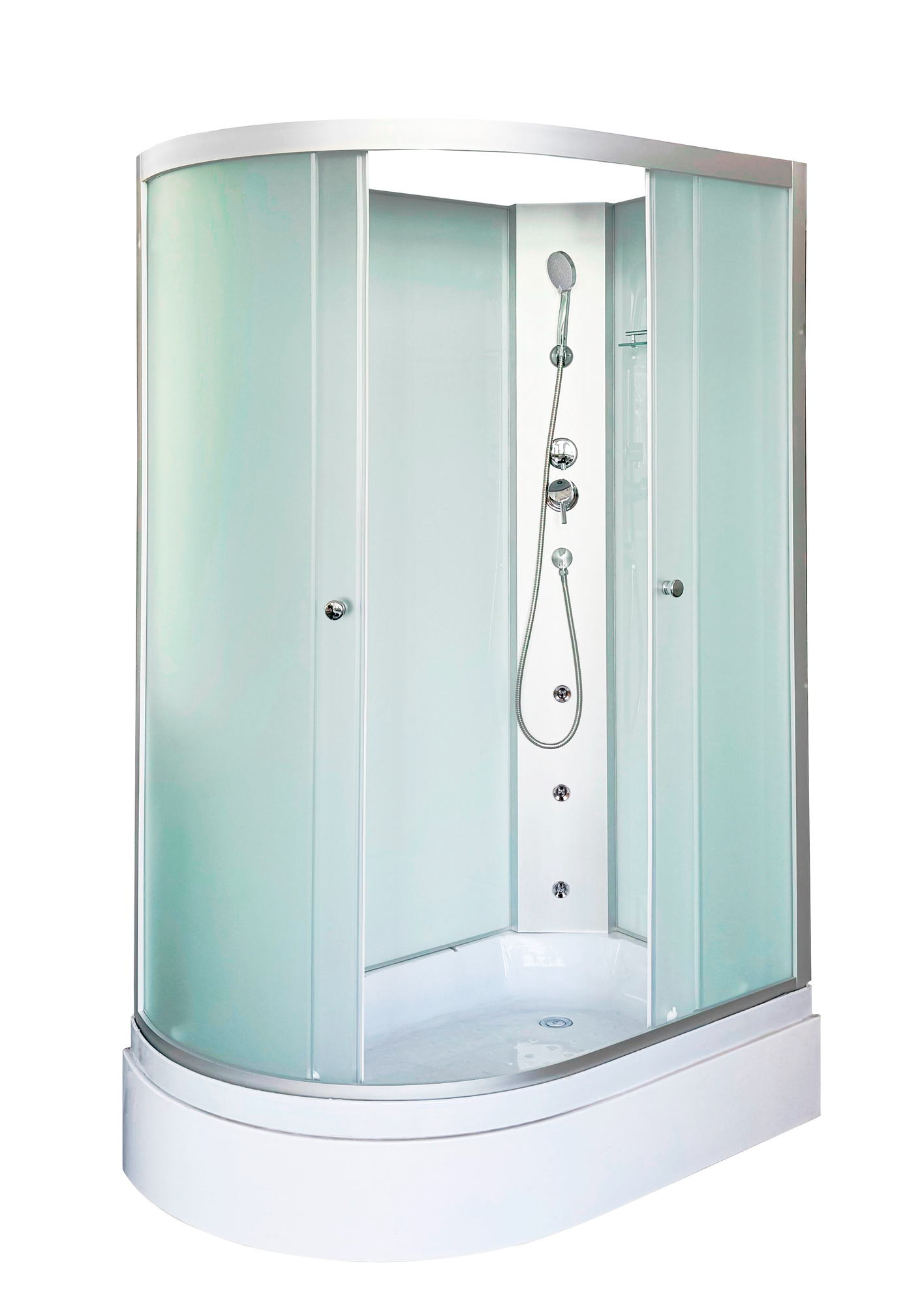 Душевая кабина DTO с крышей, средний поддон и электрикой, матовое стекло, 120х80х215 см, серия LM