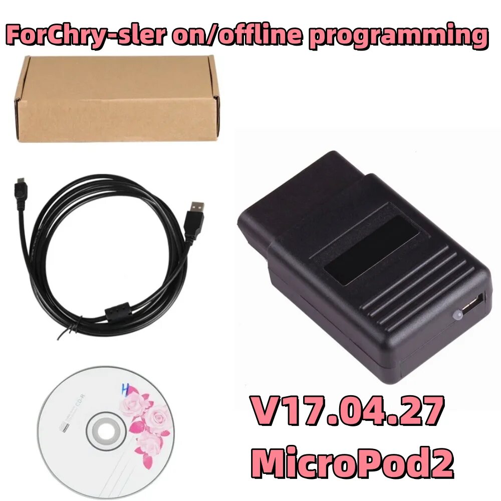 MicroPod2 с программным обеспечением V17.04.27 odb2 MicroPod2 для автомобильной программы Chryler J-ep Dod-g Fi-t Micro-Pod ii Поддержка онлайн-программирования