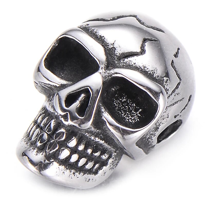 Pipitree Черные бусины Будды с леопардовым черепом Серебряный, skull 02 original