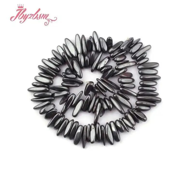 Каменные бусины кианит кордиерит опал jbyzbsm 8-12x13-16 мм Черный, Hematite