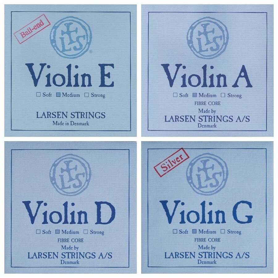 Комплект струн для скрипки (аккорд) Larsen, среднего натяжения, на шарике, Larsen 631344 (G)