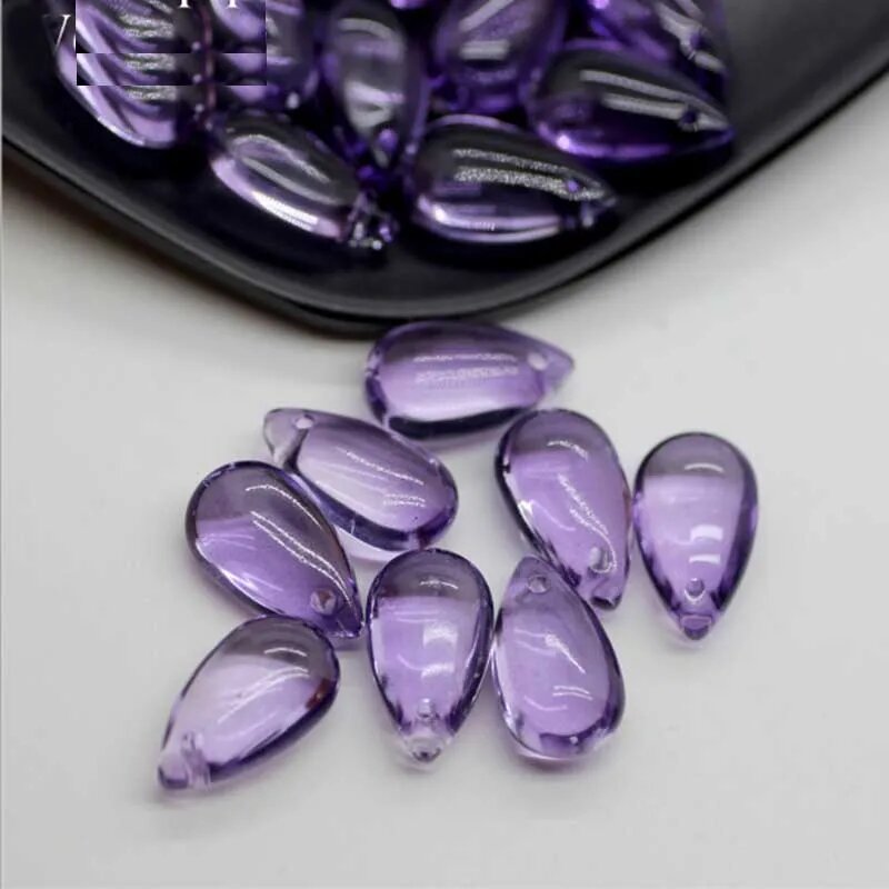 Стеклянные подвески-капли 7x14 мм, 20 шт, для бижутерии