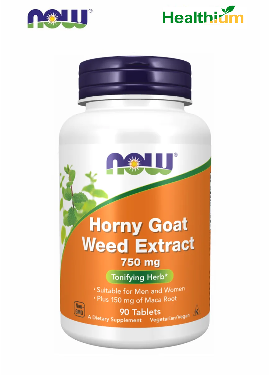 NOW Horny Goat Weed Extract 750мг 90 таблеток Нау экстракт горянки и мака