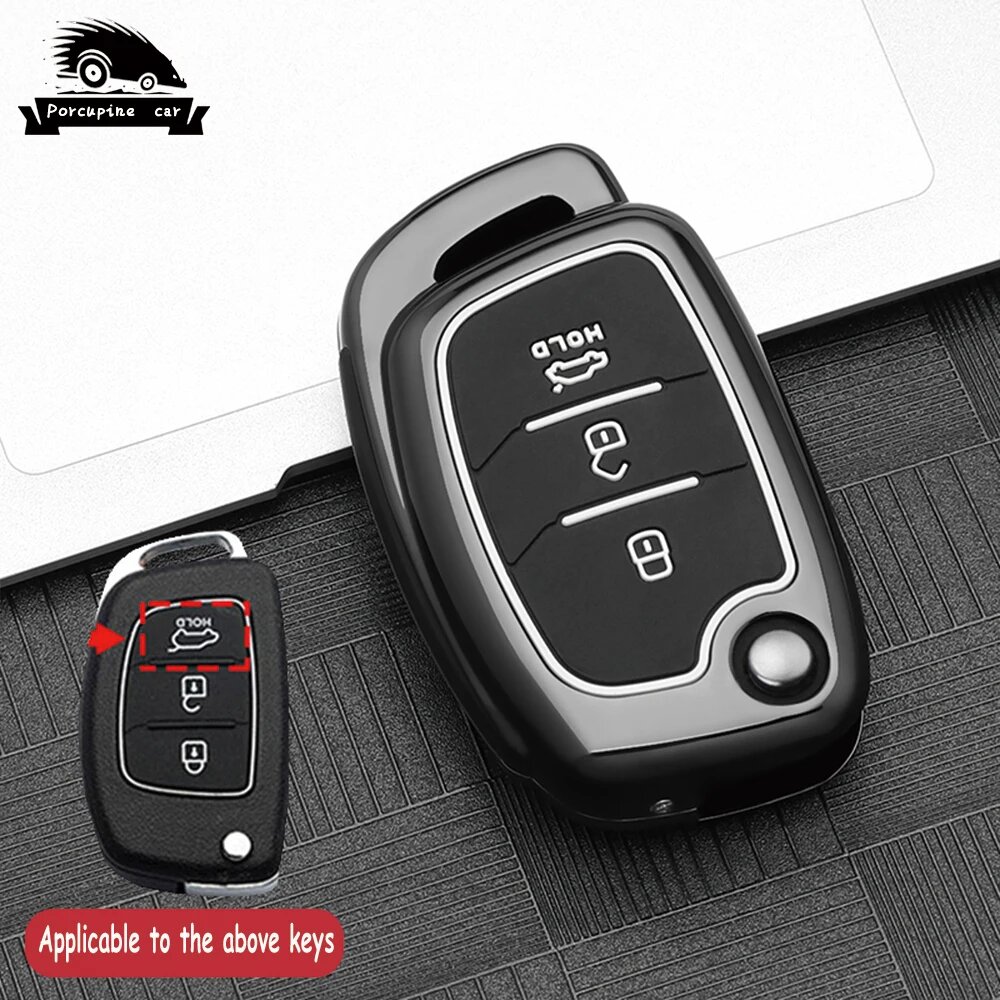 Автомобильный брелок для ключей из сплава для Hyundai Ix25 Ix35 I10 I20 Solaris Tucson Sonata Santa Fe Sport Elantra Creta Verna, аксессуары black A