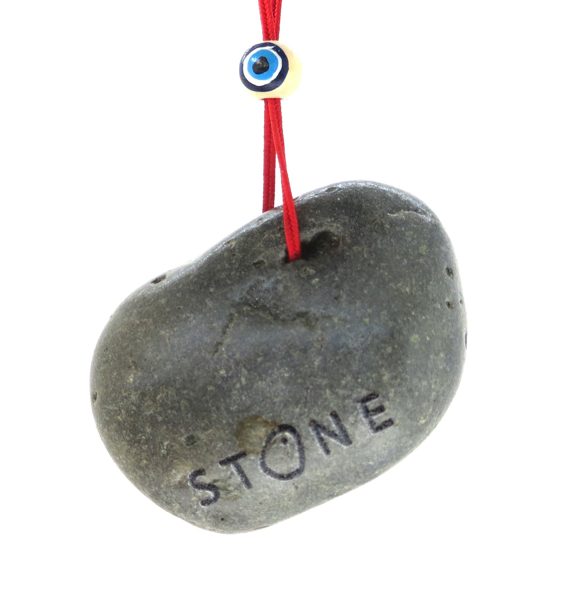 Амулет Куринный Бог. Камушек с дырочкой. Оберег для дома