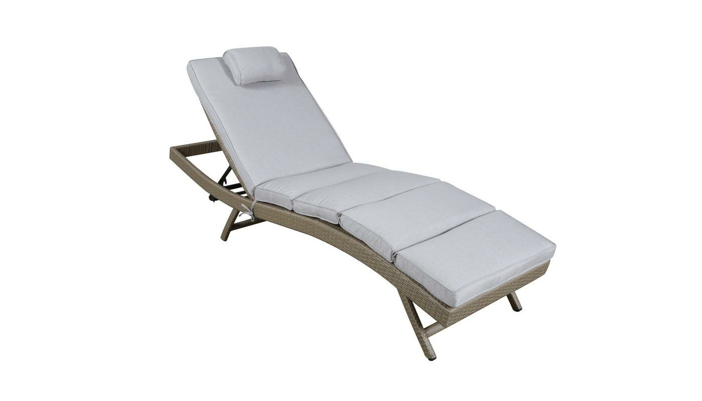 Шезлонг 4SIS "Лиссабон" шезлонг из искусственного ротанга, цвет соломенный арт. GFCA200-A