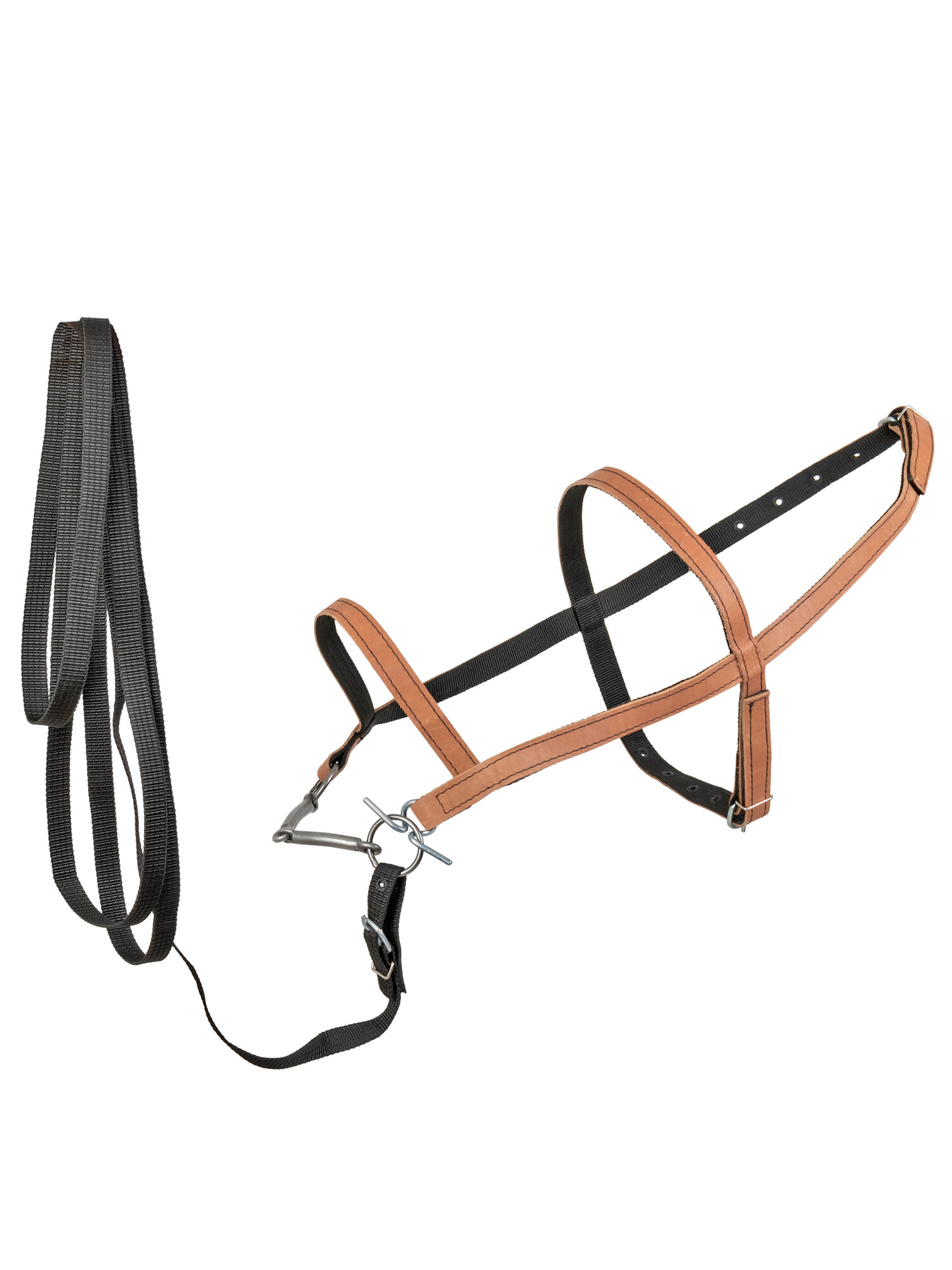 Узда комбинированная капрон кожа цветная 25мм