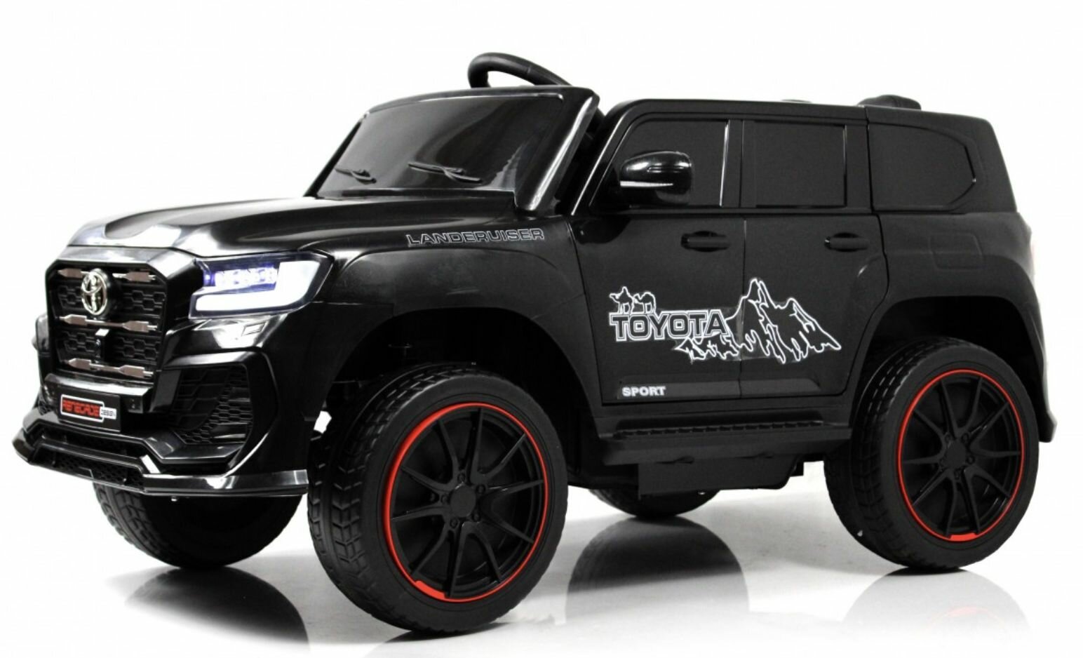 Детский электромобиль RiverToys G555GG с дистанционным управлением, полноприводный, одноместный черный