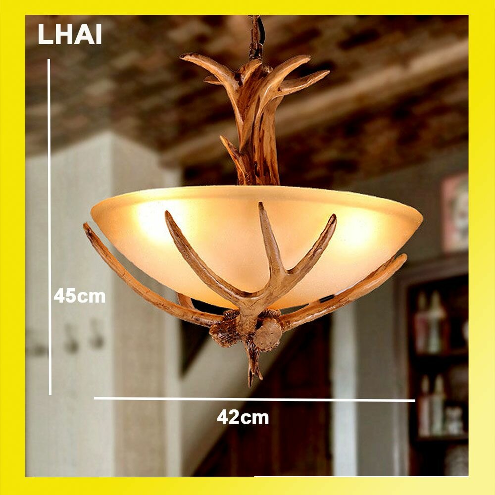 Потолочные люстры, LHAI, Стекло, Оленья лампа, E27