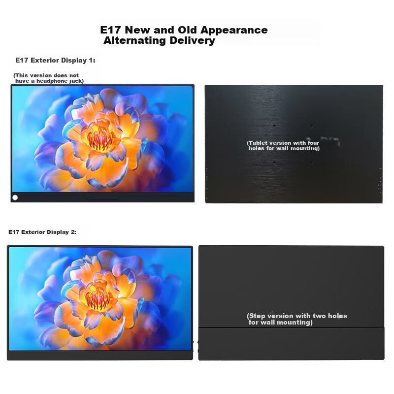 Eimio Portable Monitor 2.5K IPS Display 144Hz High Refresh Rate Gaming Screen 17.3 Inch Laptop Secondary Screen Extension E17