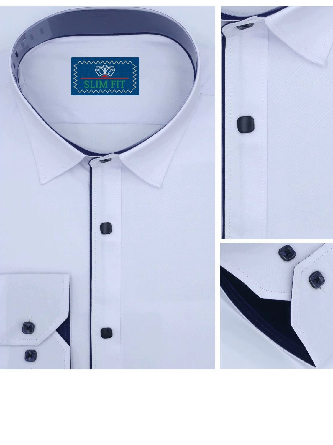 Рубашка Рубашка мужская с длинным рукавом, приталенная, светлая сорочка, на кнопках, рубаха на любой сезон, стильный фасон одежды, белая, однотонная, без карманов, летняя