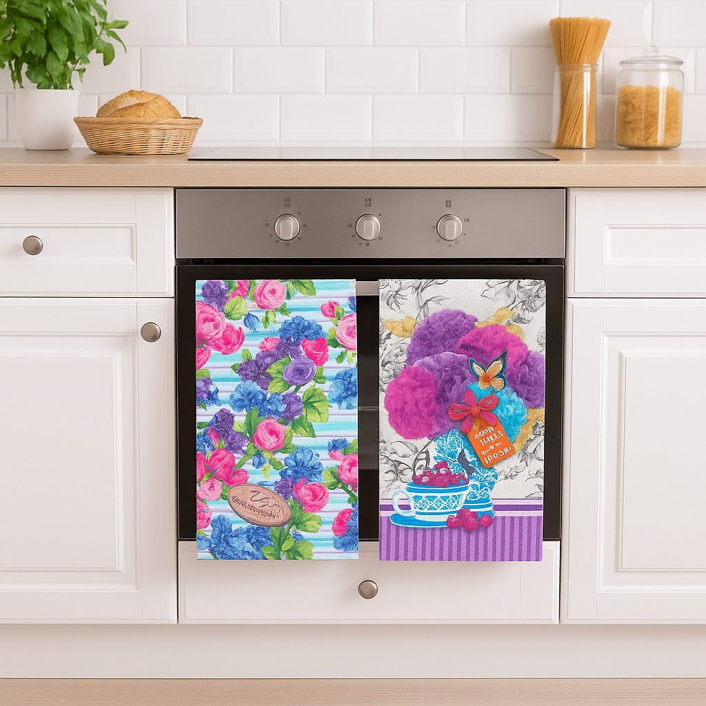 Полотенце кухонное 2 штуки, 35х60, Доляна "С 8 марта!" 100% хлопок