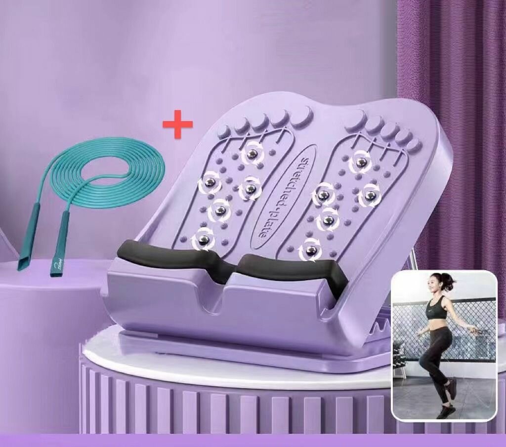 Тренажер для растяжки мышц ног , Фитнес педаль+Скакалка для прыжков