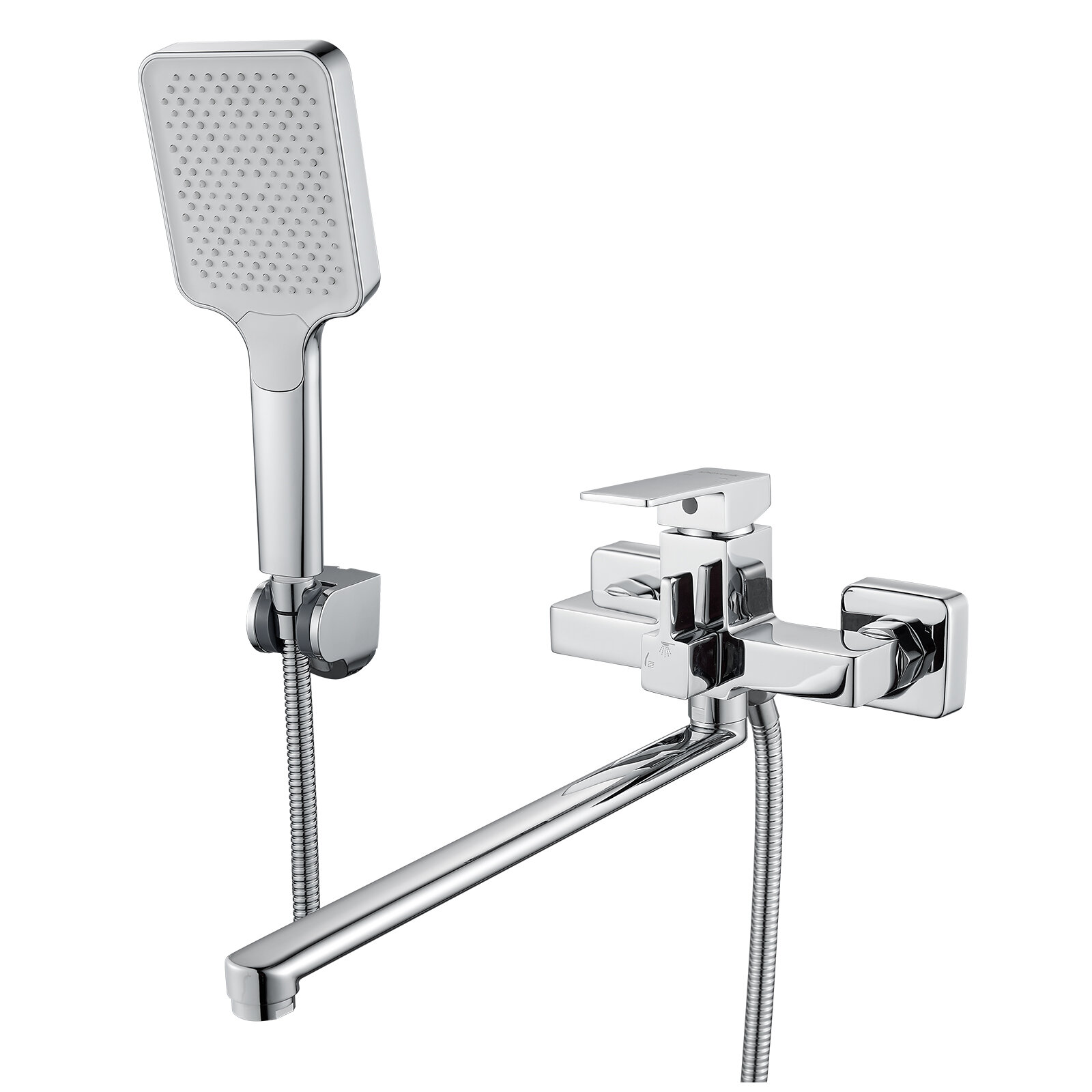 Смеситель для ванны с длинным изливом Shevanik S9622 хром