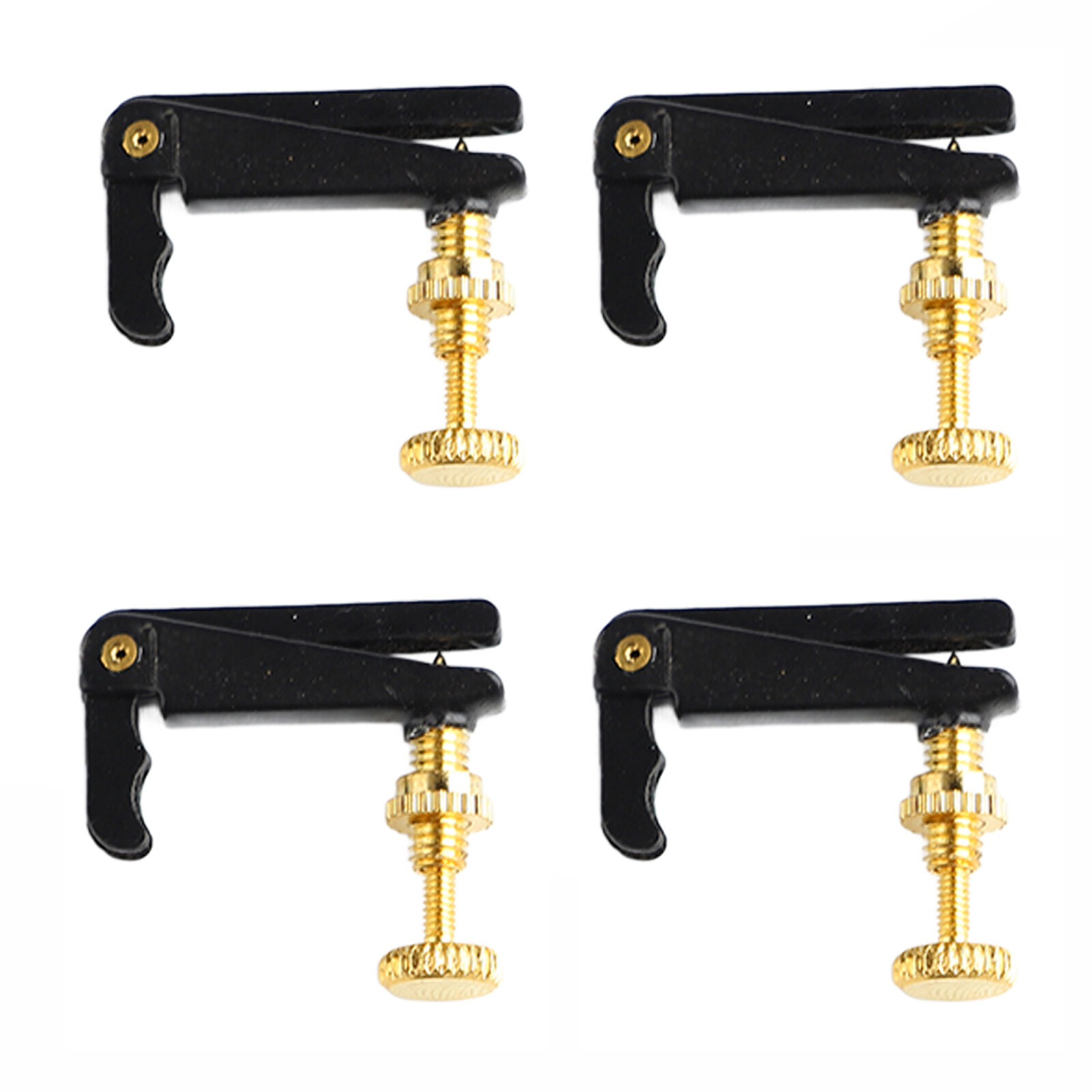 4 шт. 1/2 тонкий тюнер для скрипки, металлический регулятор струны для скрипки, аксессуар для музыкального инструмента, черное золото