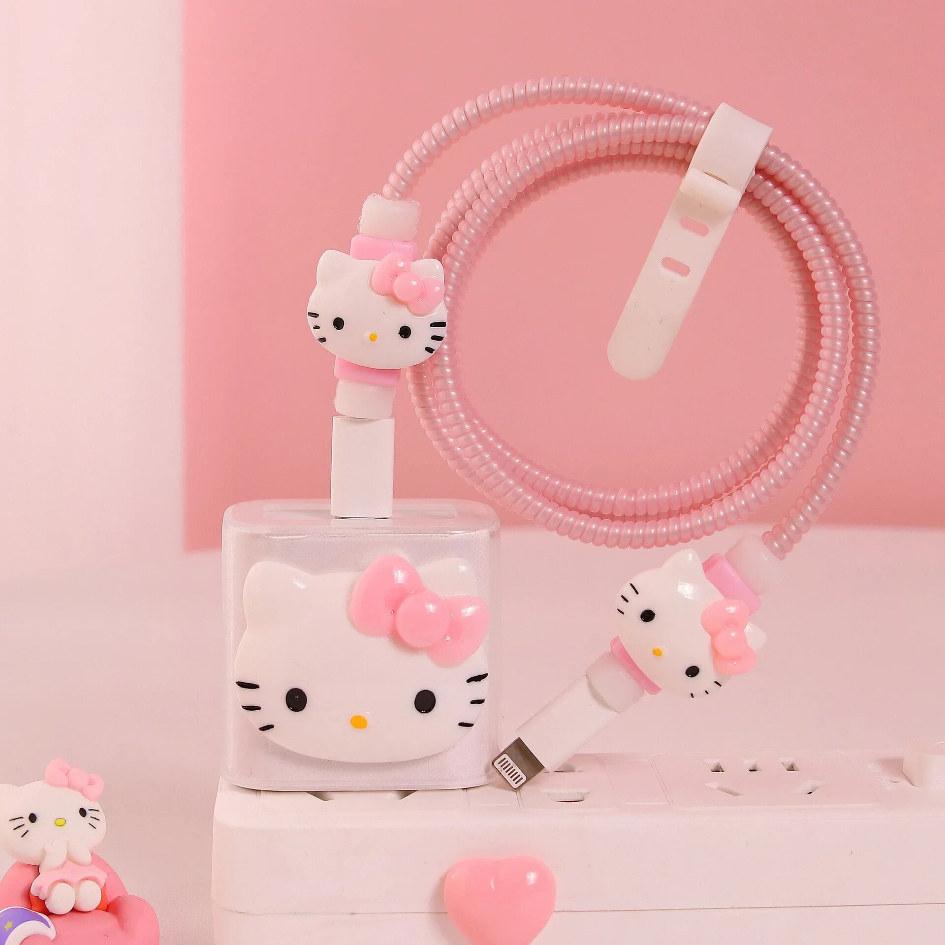 Keeppley Hello Kitty косплей аксессуар кабель для iPhone, Розовый