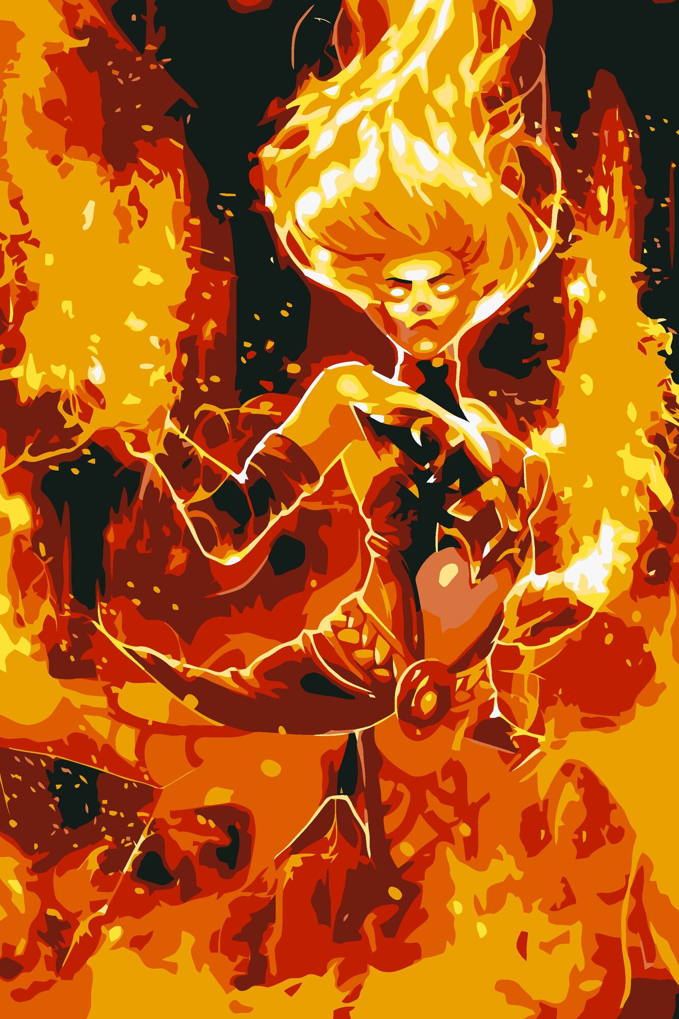 Детская картина по номерам E3330 "DOTA 2 -Дота 2 - Lina " 20x30