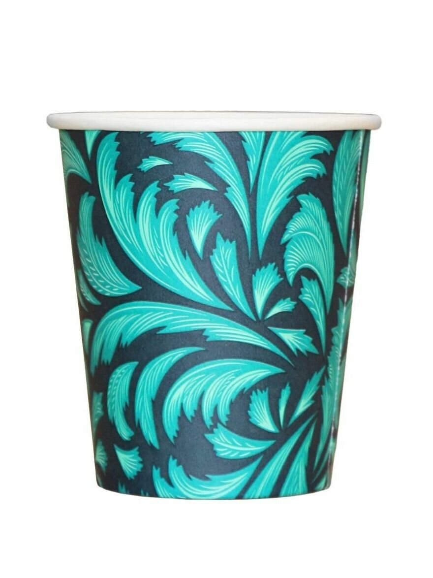 Бумажный стакан Ecopak "Малахитовый узор" d 80 250 мл, туба: 50 шт.