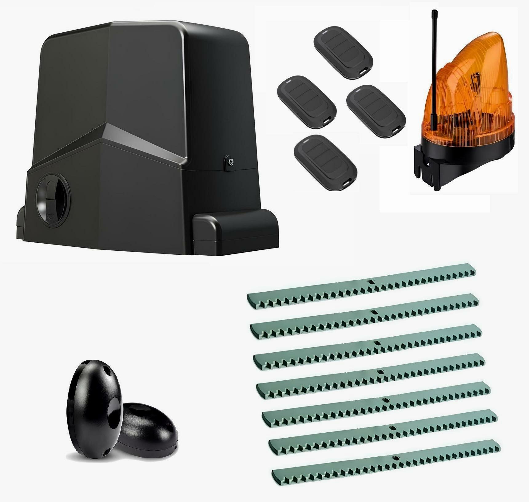 Автоматика для откатных ворот ARW-600MKIT FULL7-1K-T4, комплект: привод, 4 пульта, лампа, фотоэлементы, 7 реек