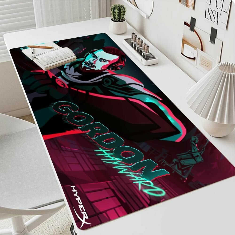 Коврик для мыши Hyperx 400x900 мм для компьютерного плеера с нескользящей резиновой фиксацией краев настольный коврик