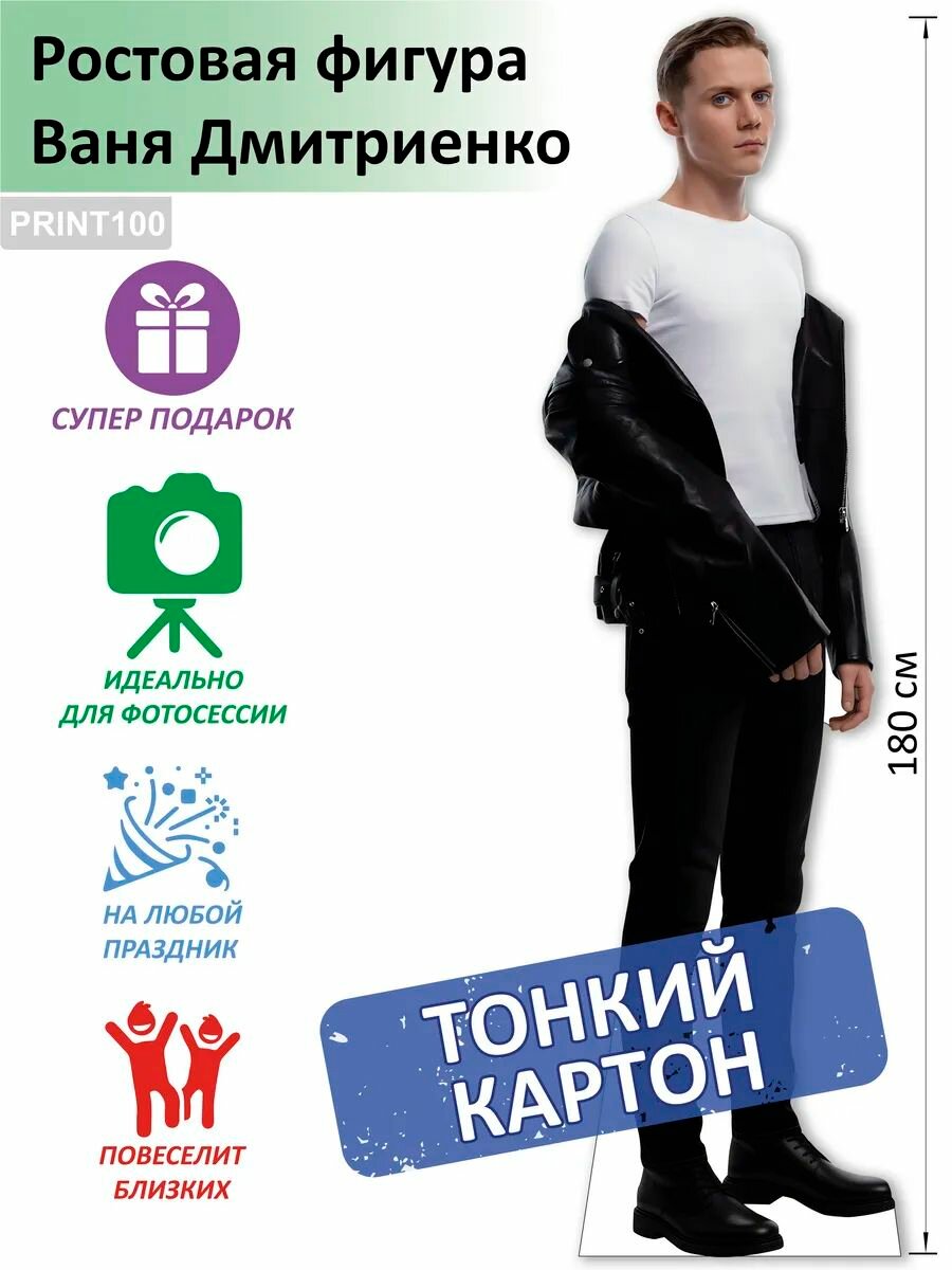 Ваня Дмитриенко вид 7 Ростовая фигура, Тонкий картон, (Print100.ru)