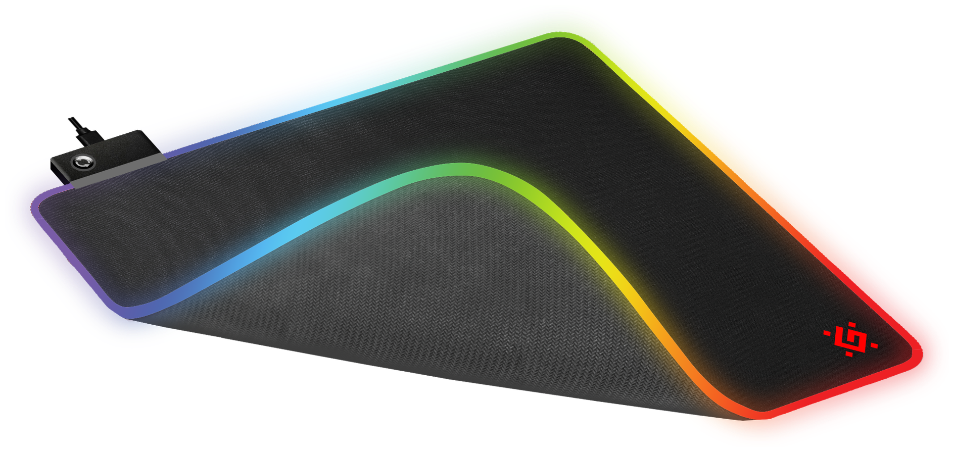 Коврик для мыши игровой Defender XXL Light 450*400*4мм, подсветка, ткань+резина