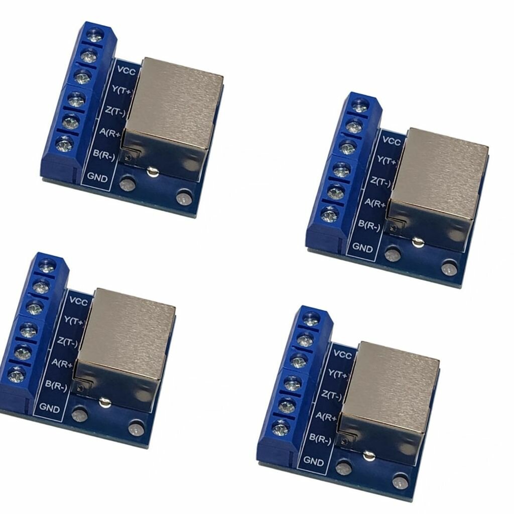 4 порта локальной сети Ethernet RJ45 разъем-розетка для вывода сигнала плата адаптера 6Pin