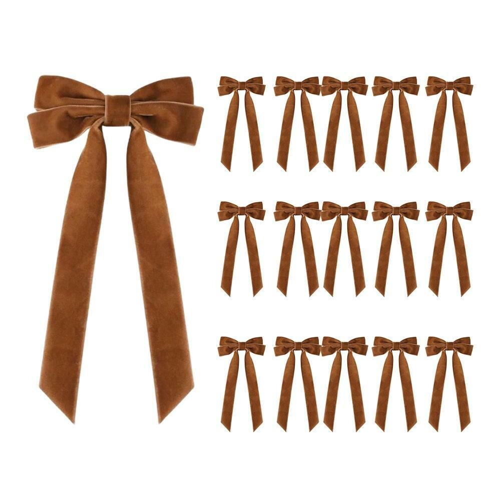 16 шт. двойных бархатных бантов, украшения для рождественского венка