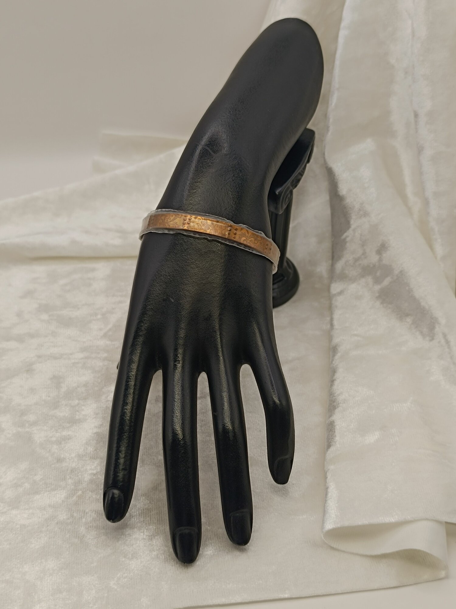 Винтажный медный браслет в упаковке, длина 20 см.