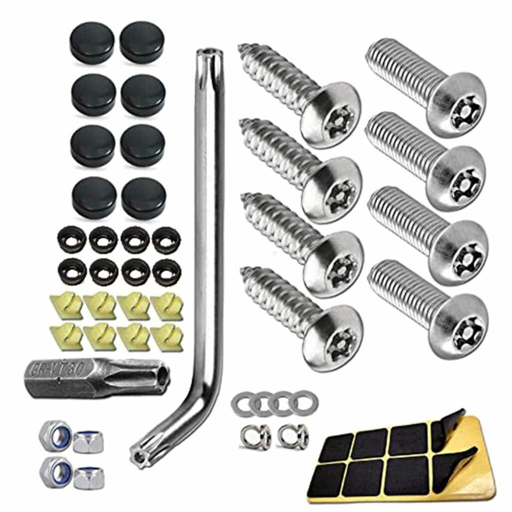 Антивандальные винты для номерных знаков, набор для крепления рамок и крышек