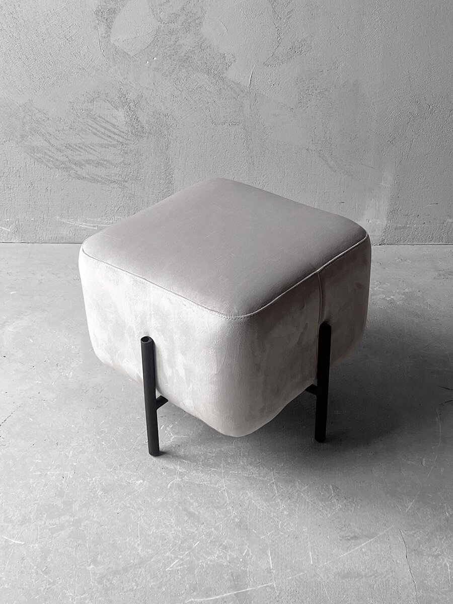 Пуфик Тутси Вутси, велюр, металлический каркас, 40х55х40 см, максимальная нагрузка 80кг