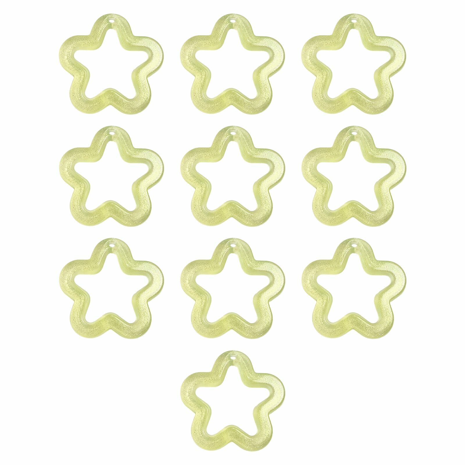 Полые звездные бусины светящиеся пентаграммы акриловые подвески