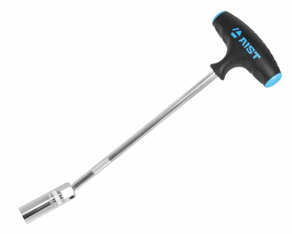 Свечной ключ на 16 мм с магнитом шарнирный длинный 350мм AIST 47316 магнитный Т-образный