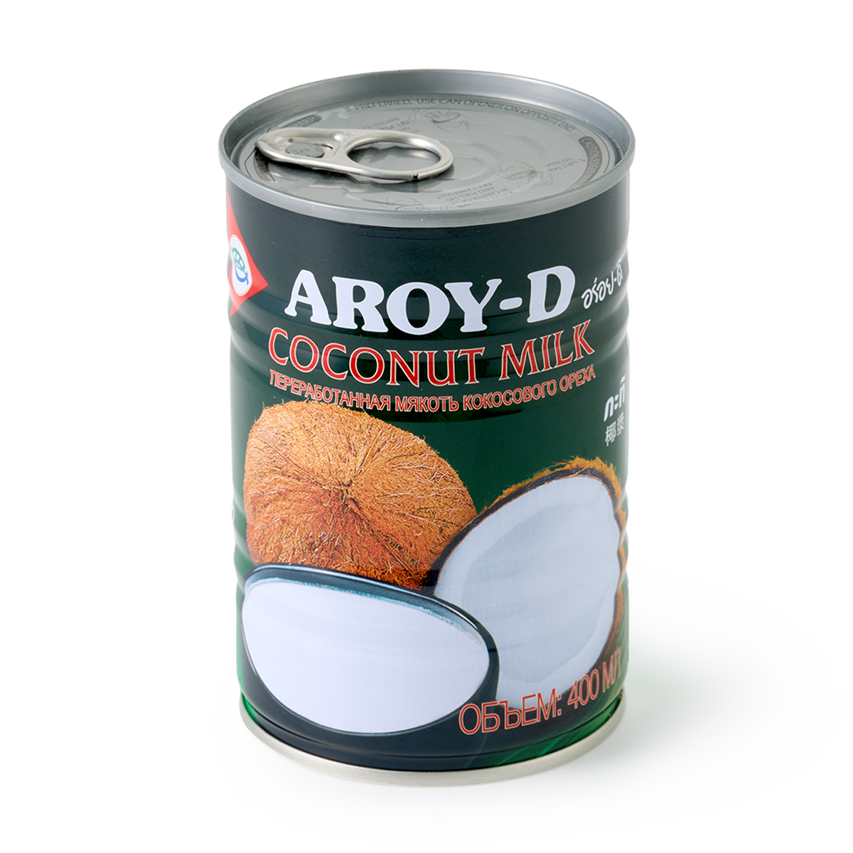 Кокосовое молоко Aroy-D, 17-19% жирности, жестяная банка, 400 мл