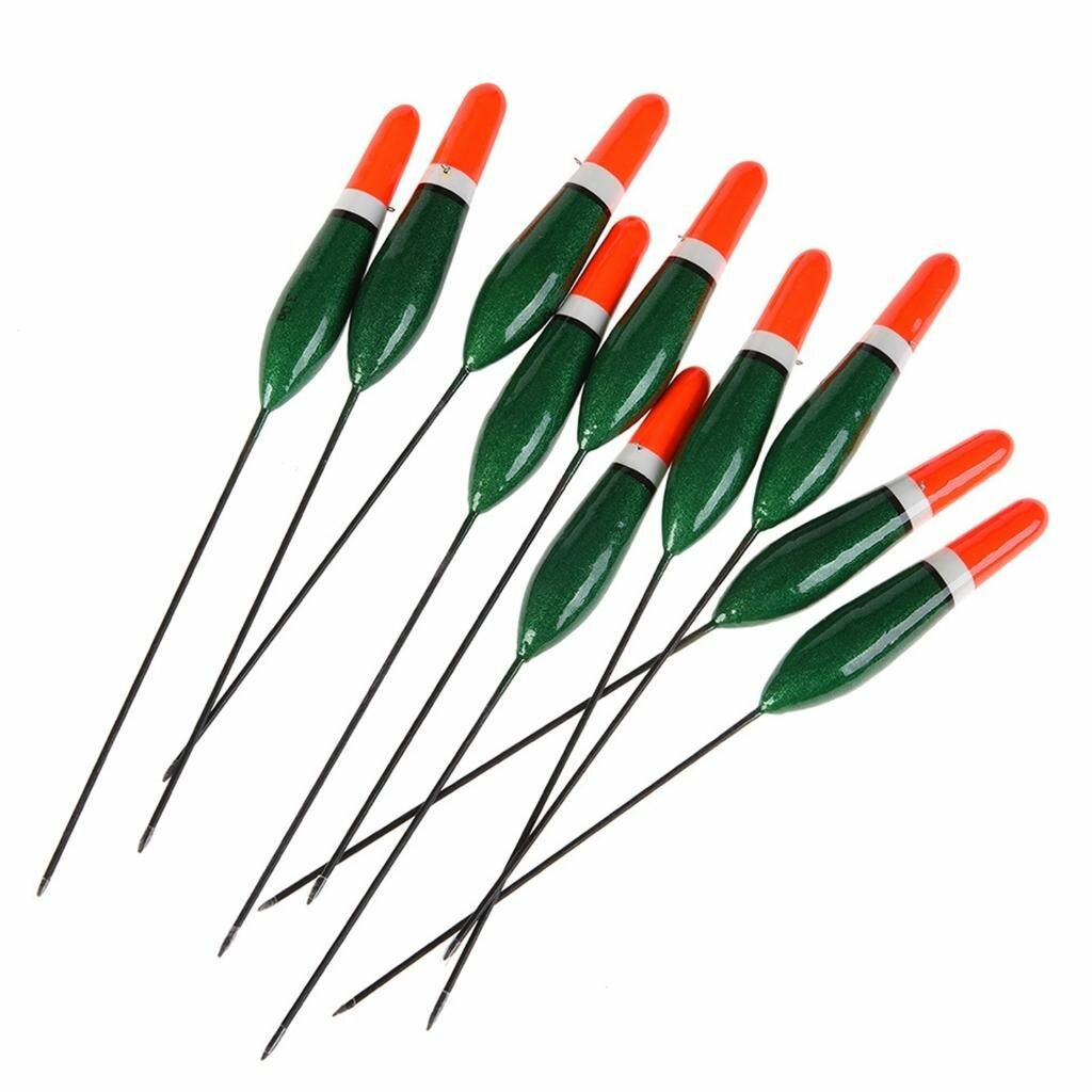 10 шт. Деревянные поплавки для рыбалки, - 17 см зеленого цвета