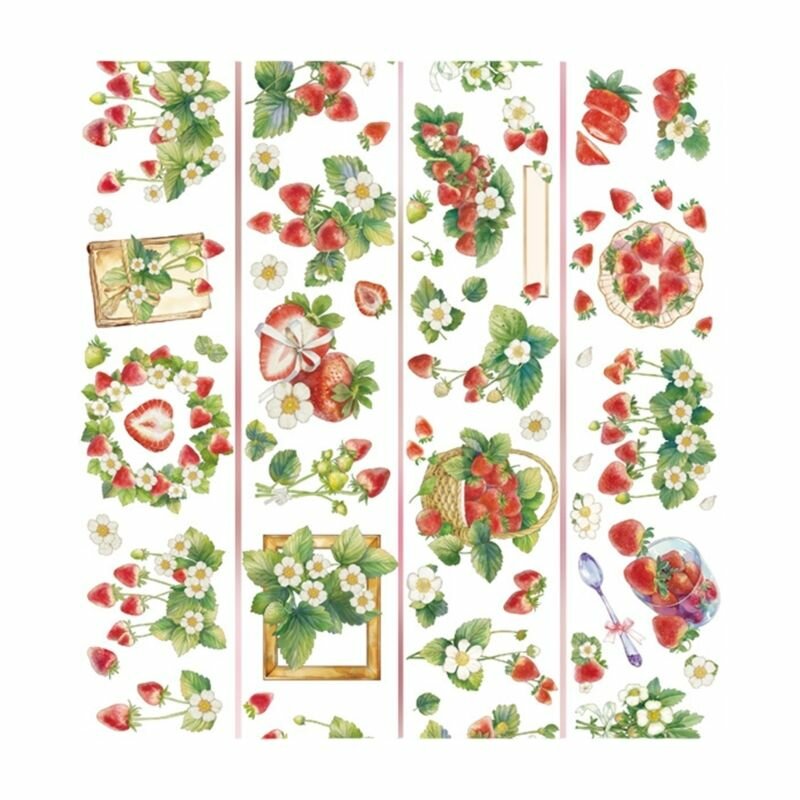 2-метровые декоративные наклейки ручной работы из элегантного летнего материала для домашних животных-клубника