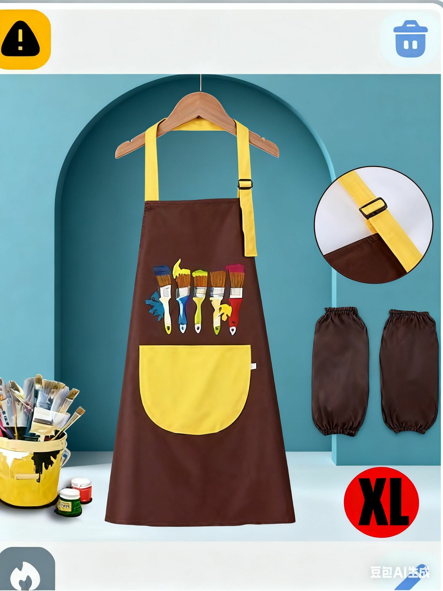 Фартук с нарукавниками художественный детский для труда, рисования и творчества