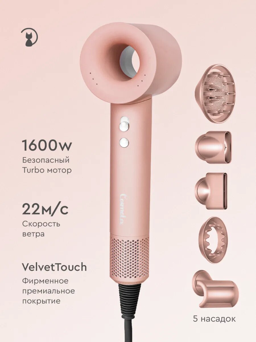 Фен для волос настенный, с сумкой для хранения, Global, подставка,800,60,1.5,40, ионизация, true, включения,5,15,6, Cleanse & Nourish, true,1600, концентратор, диффузор, дисплей, защита от перегрева, фен