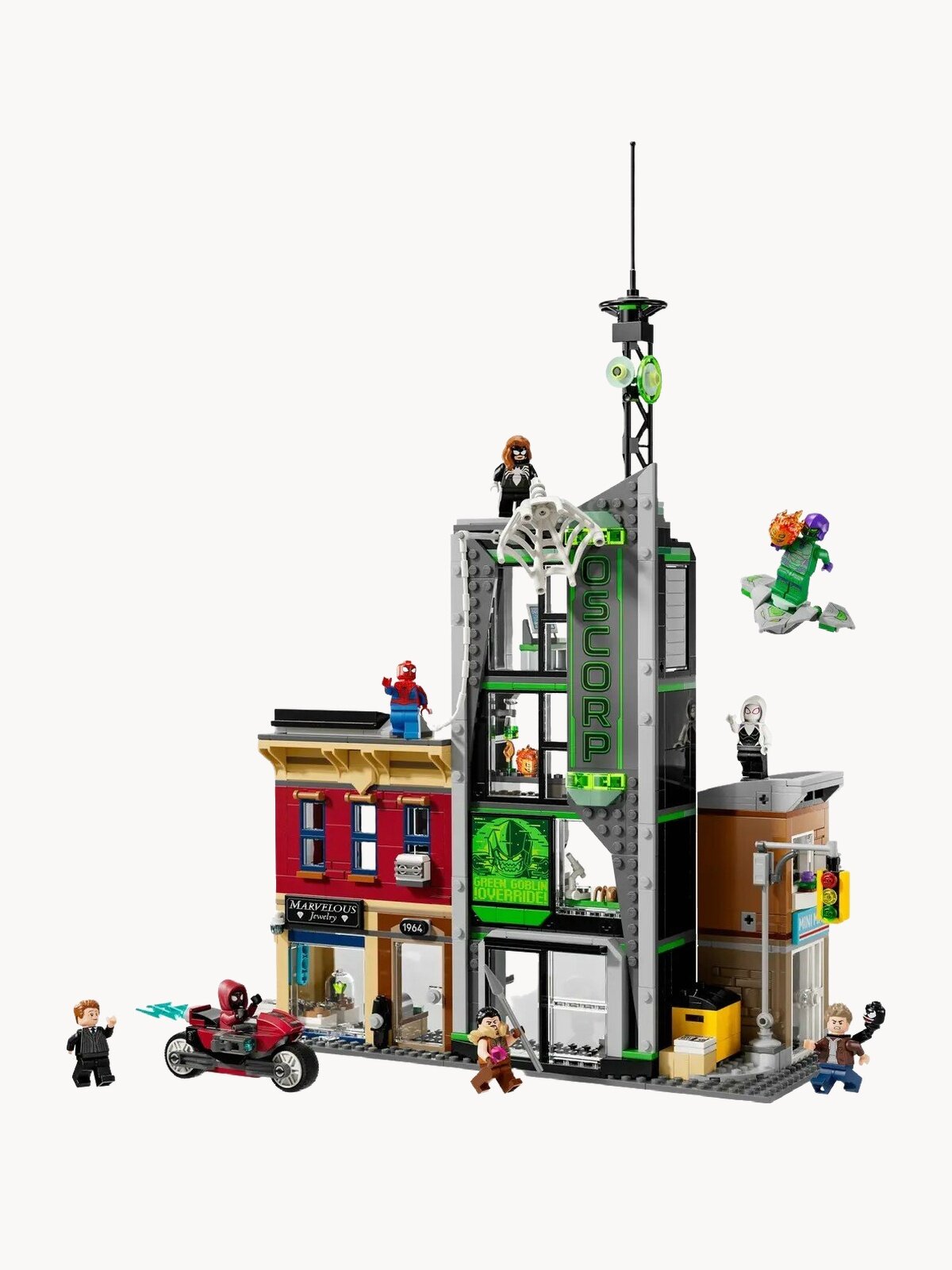 Конструктор LEGO Super Heroes 76324 Человек-паук против Oscorp (Озкорп), 808 дет.