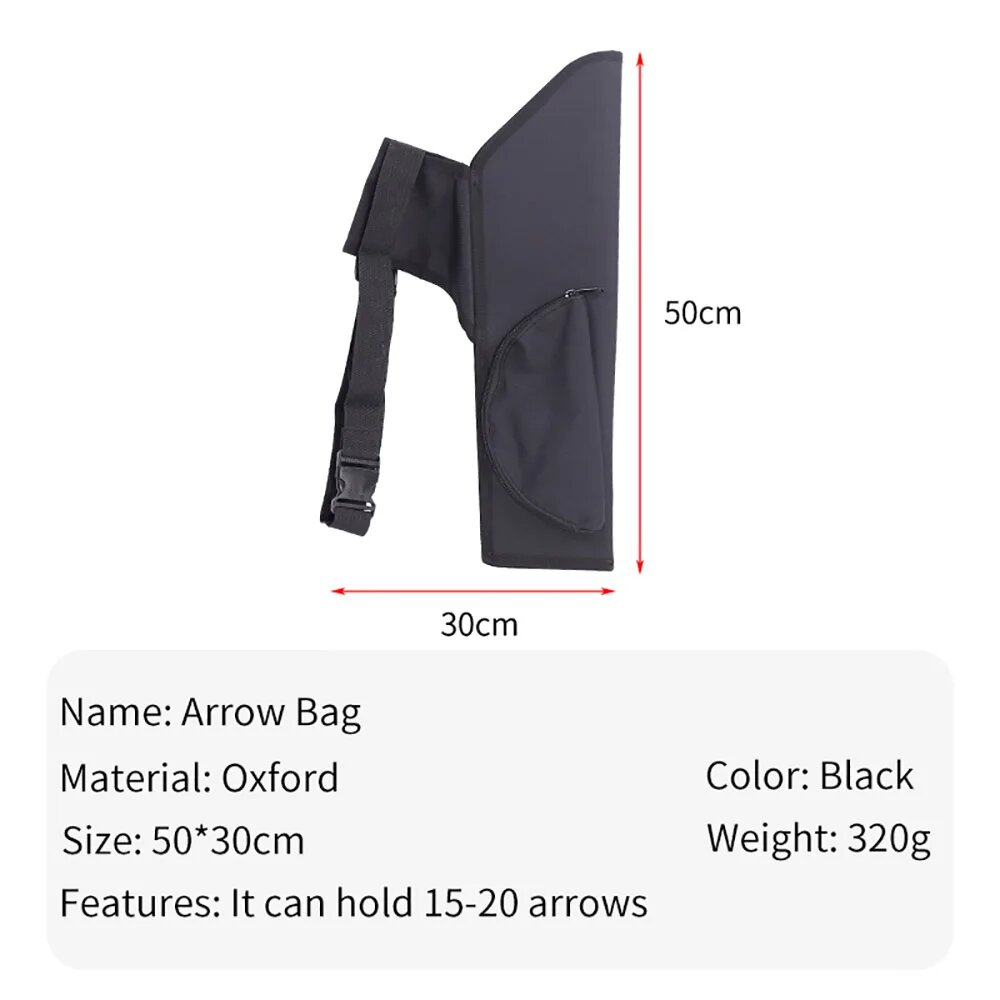 Сумка для стрел Yezelieying черного камуфляжа из ткани Оксфорд black