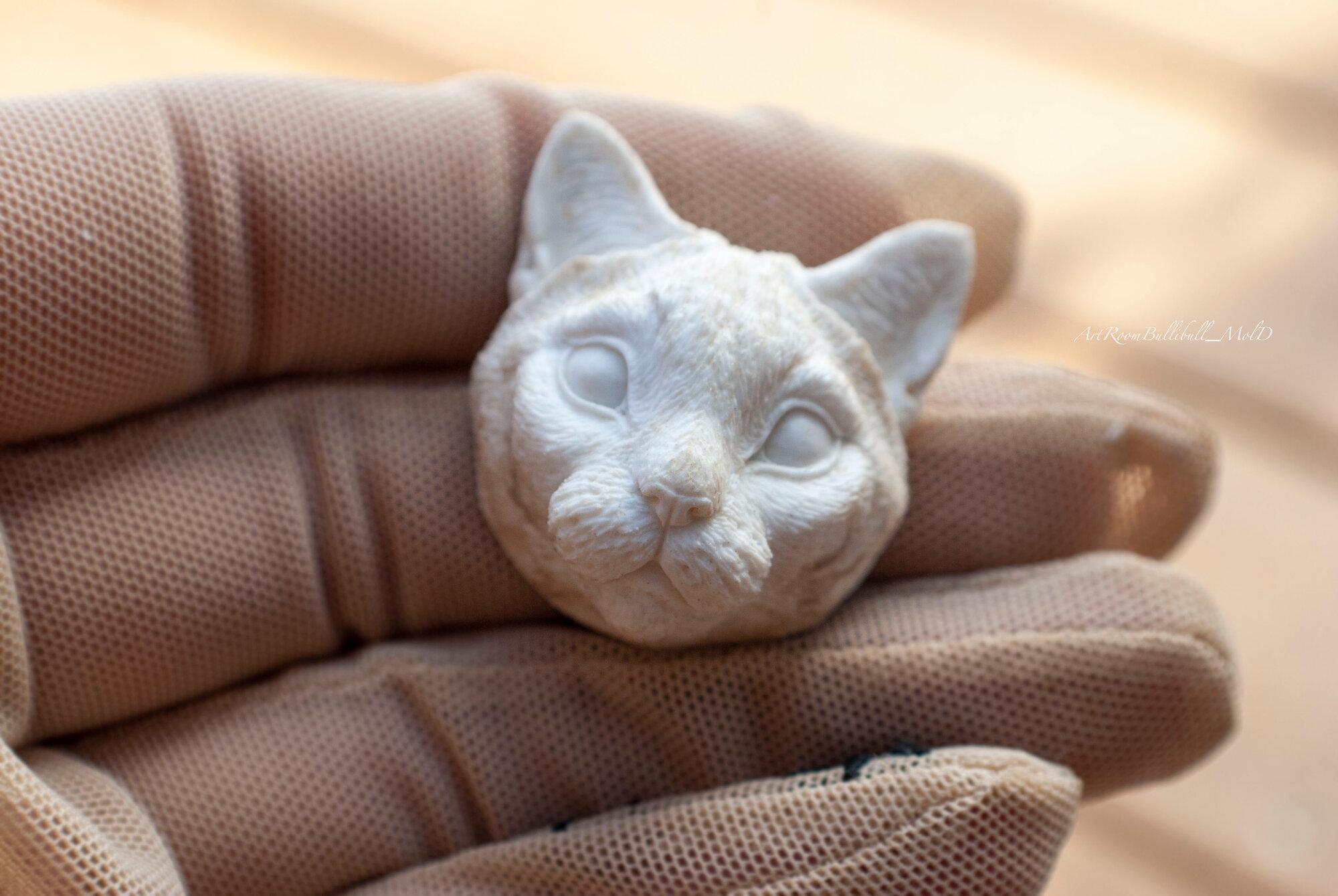 Авторский силиконовый молд Русская голубая кошка (мини) — форма для эпоксидной смолы, гипса, мыла, полимерной глины