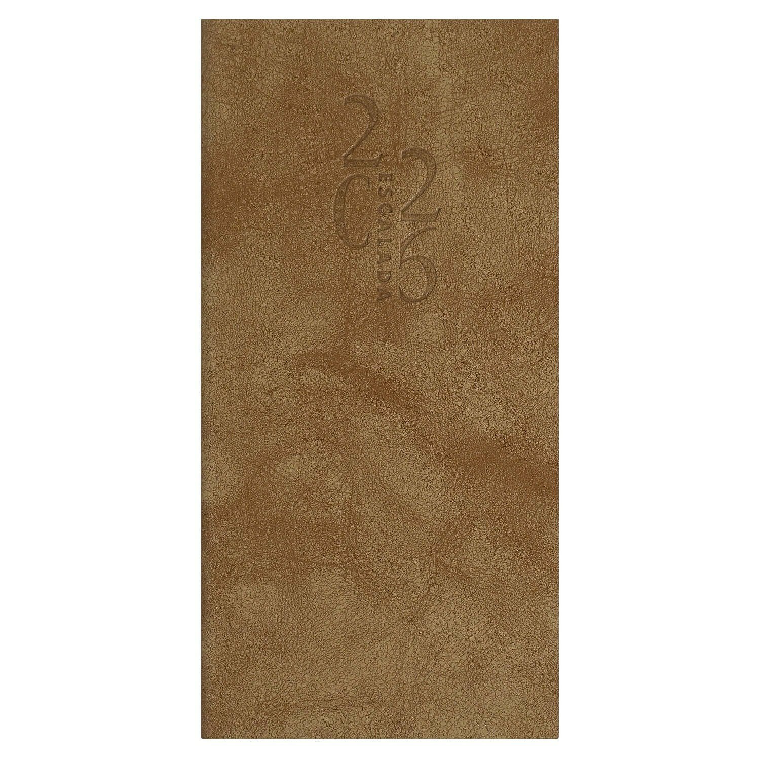 Еженедельник датированный 2026 год, 64 листа, 80х165 мм "Тиволи глосс", бежевый