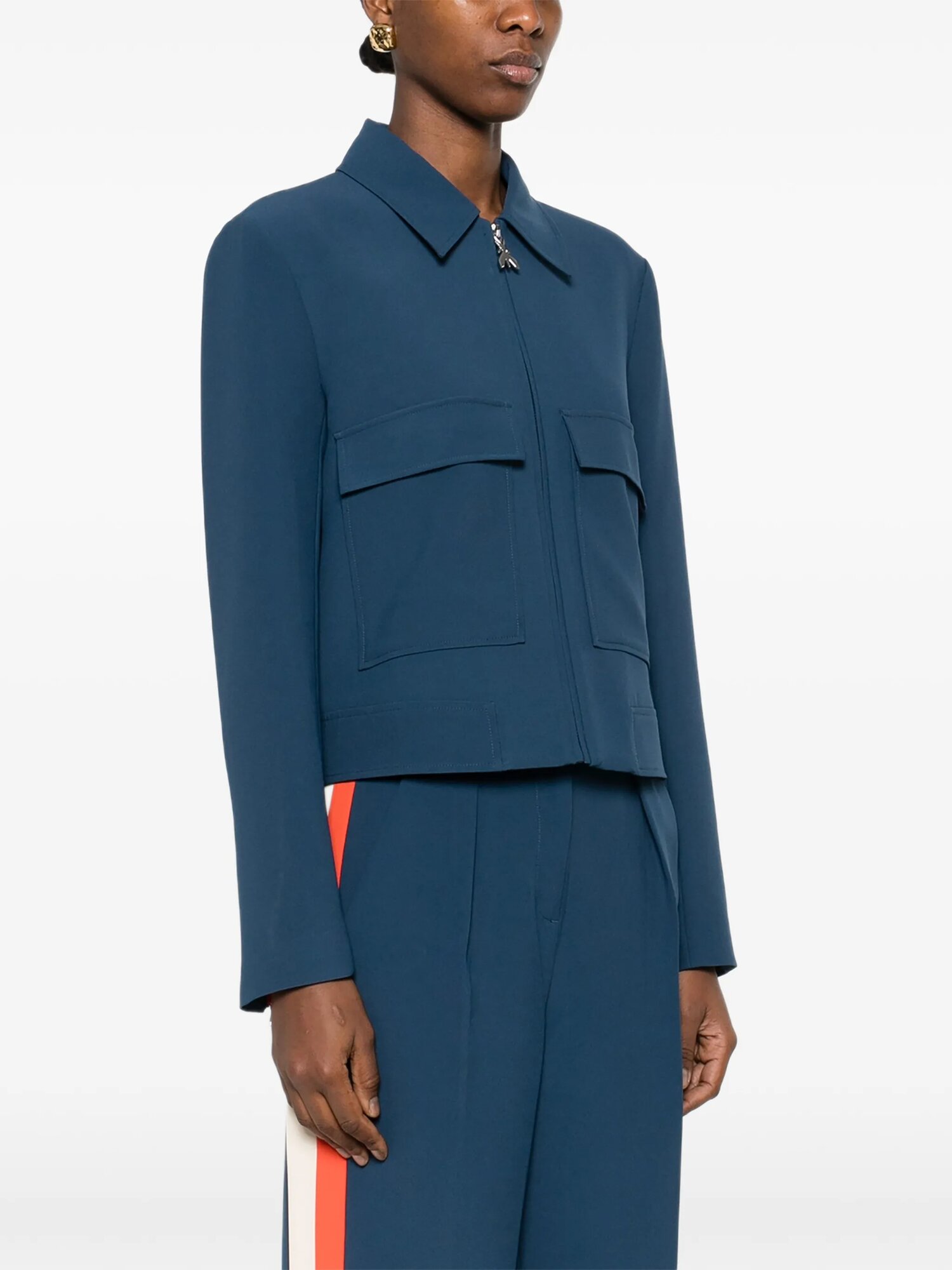 Куртка PATRIZIA PEPE Twill cargo jacket, размер 40, blue — фото 1