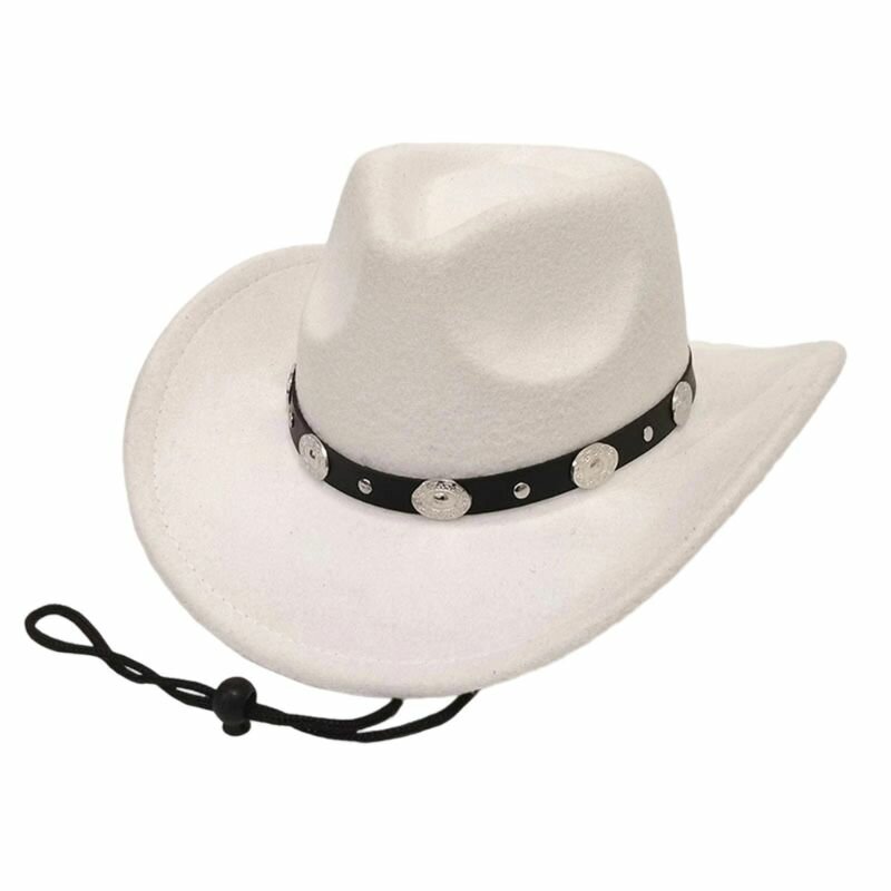 Шерстяная ковбойская шляпа-белая