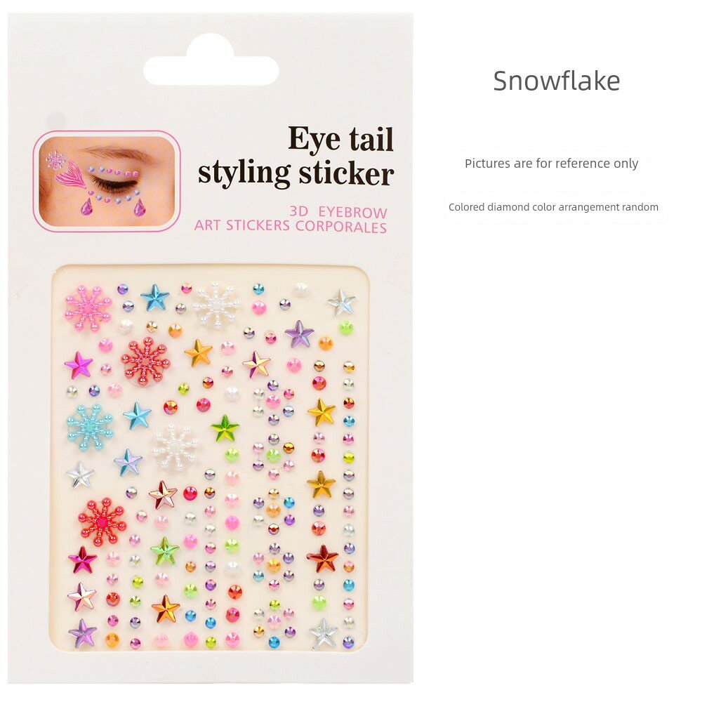Детские наклейки для макияжа лица, наклейки для украшения на сцене принцессы с бриллиантами и кристаллами, драгоценными