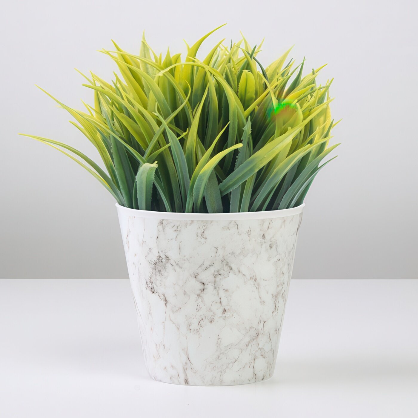 Кашпо "Мрамор" от Дарите Счастье, 7415885, мраморный дизайн, 12 см